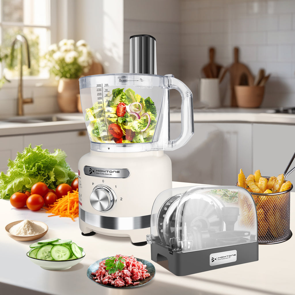 Homtone Food Processor Safety Lock, Chopping, and Meat Processing | CY