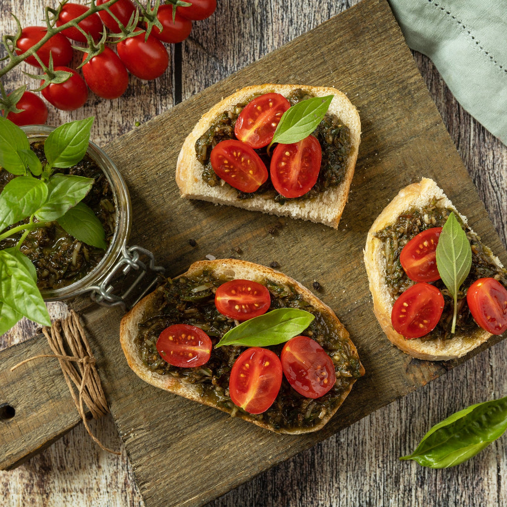 Pesto Toast with Cherry Tomatoes | Homtone Pizza Oven | DS-1433-SR