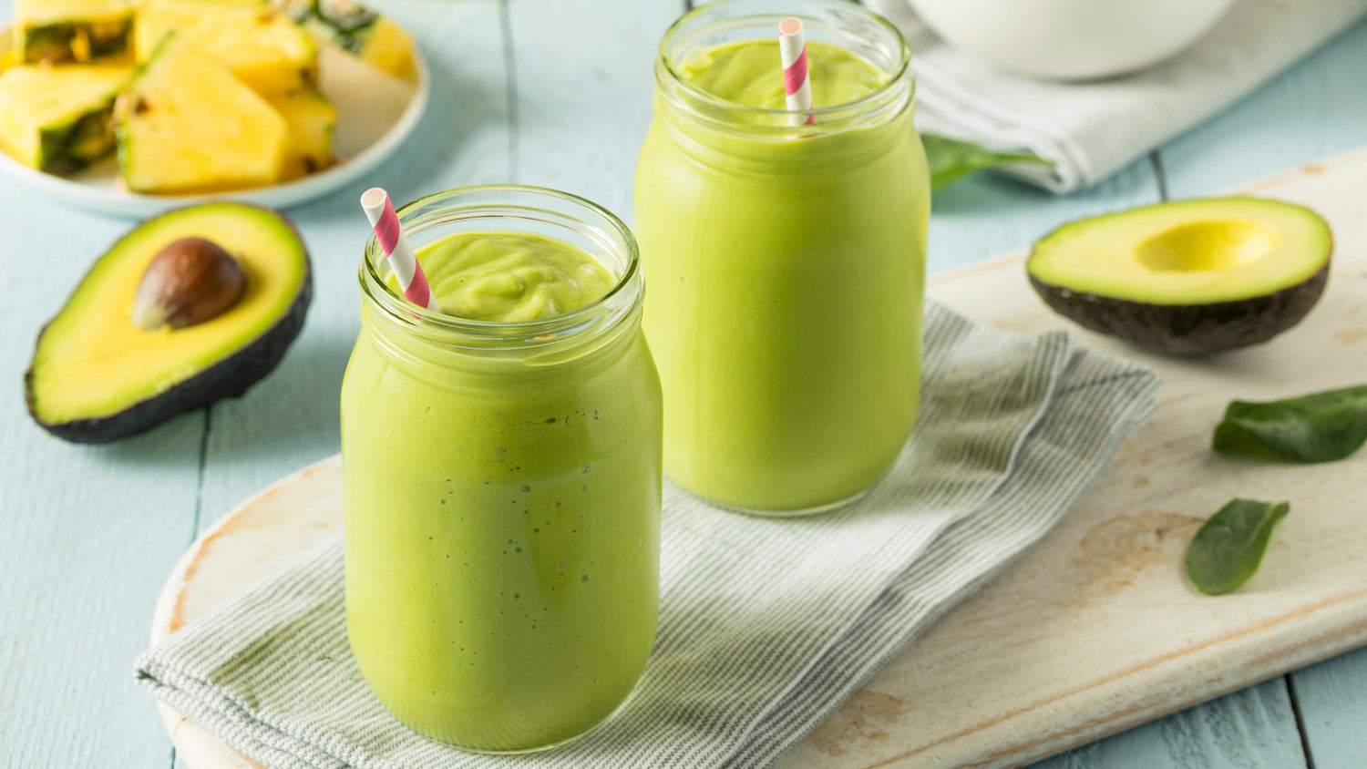 🥑🍍 Creamy Avocado-Pineapple Smoothie/Homtone/11-in-1 Food Processor wi