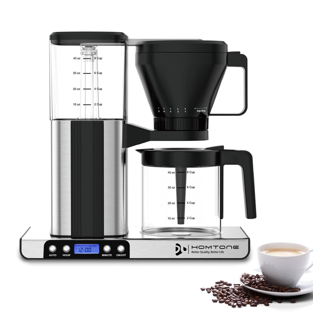 Homtone 8 Cup Programmable Coffee Maker with Adjustable Flow Rate
